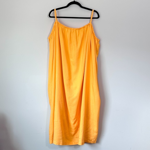 Universal Thread | Dresses | Universal Thread Orange Linen Midi Summer ...
